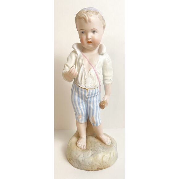 Estate | Accents | Antique German Heubach Bisque Boy Figurine 8 Painted ...